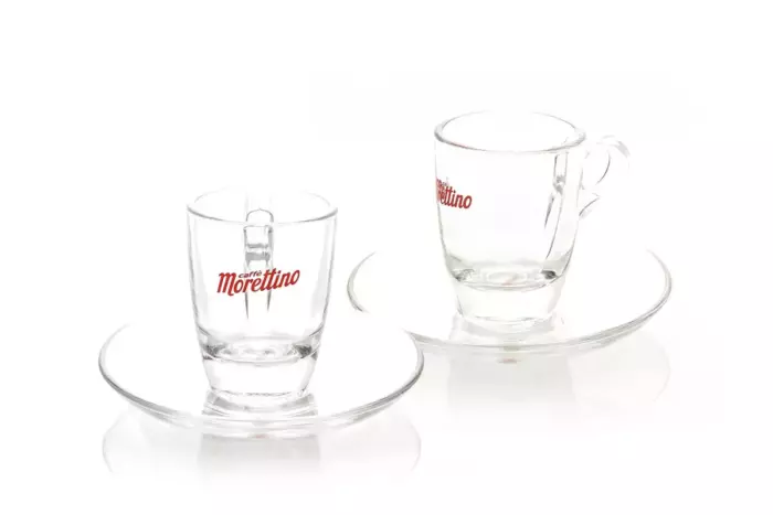 2 Morettino Espresso Glass Cups - Morettino